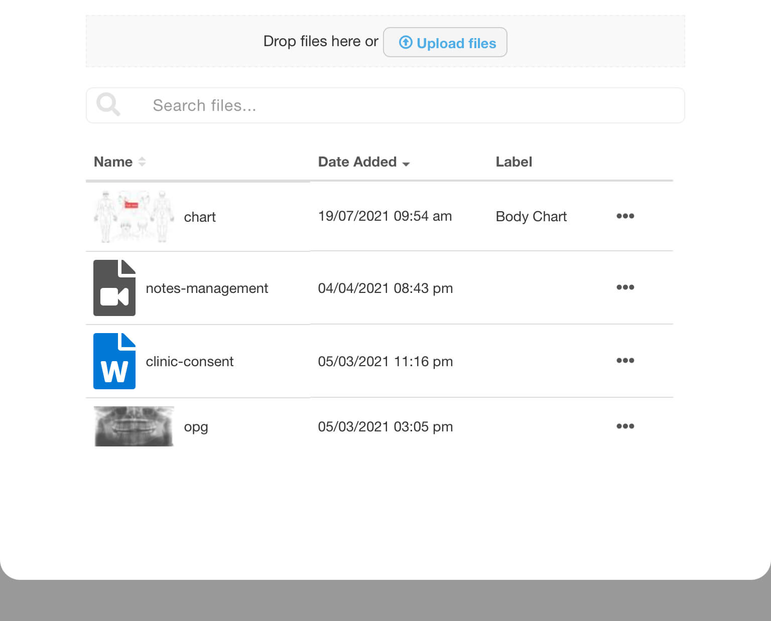 Features | Patient Record Keeping