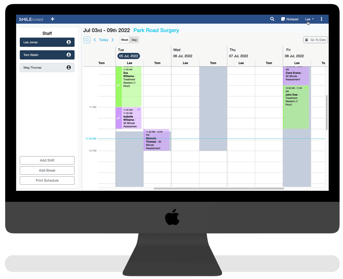 Practice Appointment System | Smilenotes